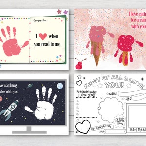 Father's Day Book Bundle Handprints + All About Dad Print, Baby Toddler ...