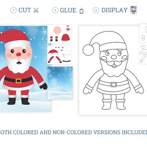 Kids Christmas Activities Bundle,christmas Cutouts, DIY Memory Keepsake ...
