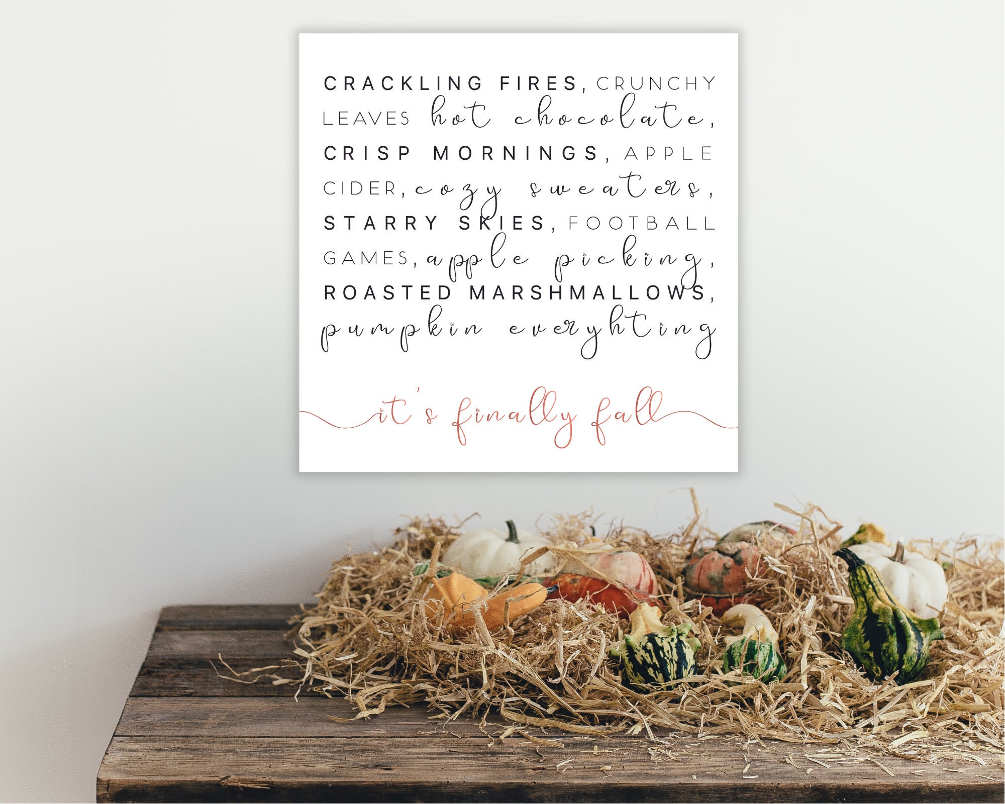 It's Finally Fall Sign | Fall Decor | Rustic Sign | Crisp Mornings ...