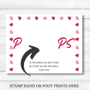 Pops Handprint Art, Baby Toddler Kids Crafts, Keepsake Memory ...