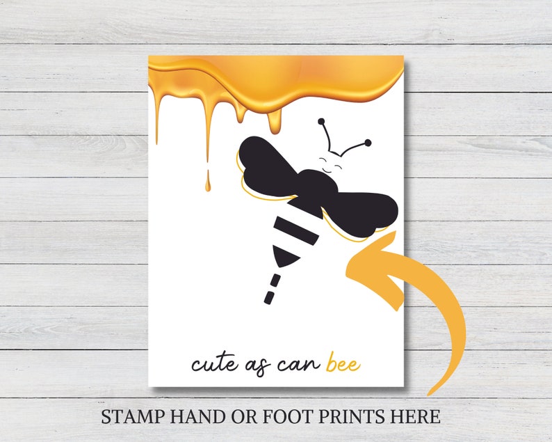 Cute as Can Bee Handprint DIY Kid Activity Card Crafts for - Etsy