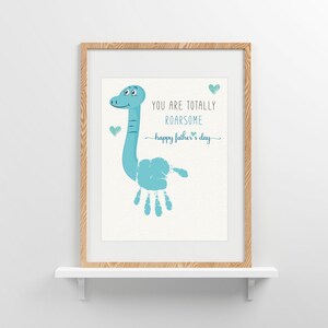 Dinosaur Dad Handprint Art, Father's Day Handprint, Toddler Preschool ...
