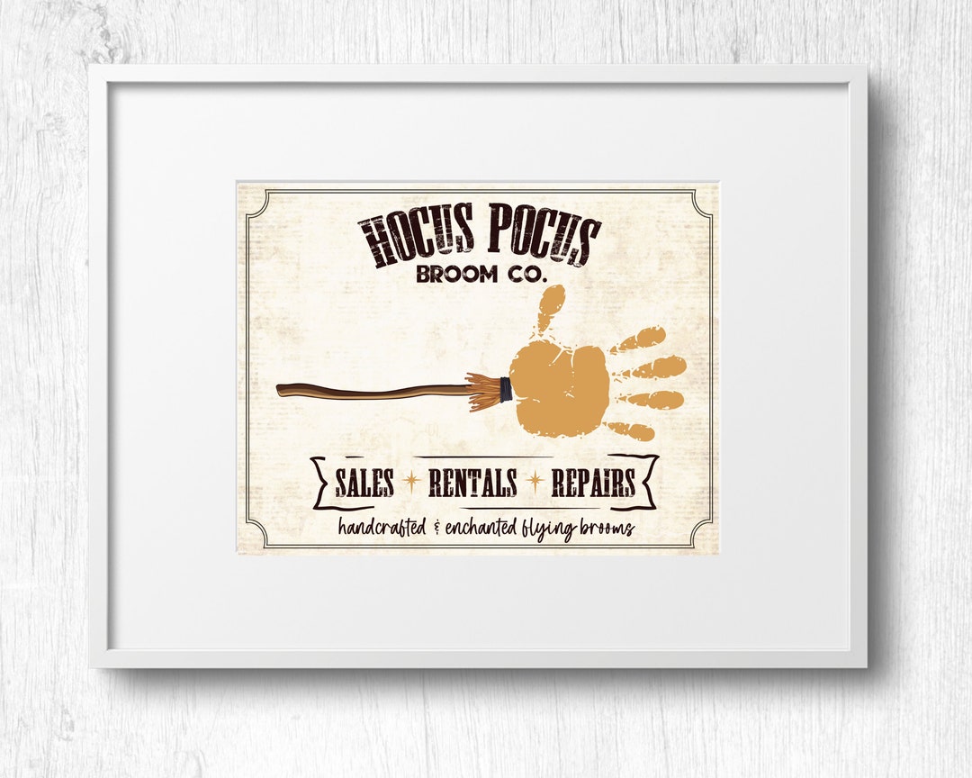 Hocus Pocus Halloween Handprint Sign, Halloween Baby Toddler Kids Art ...