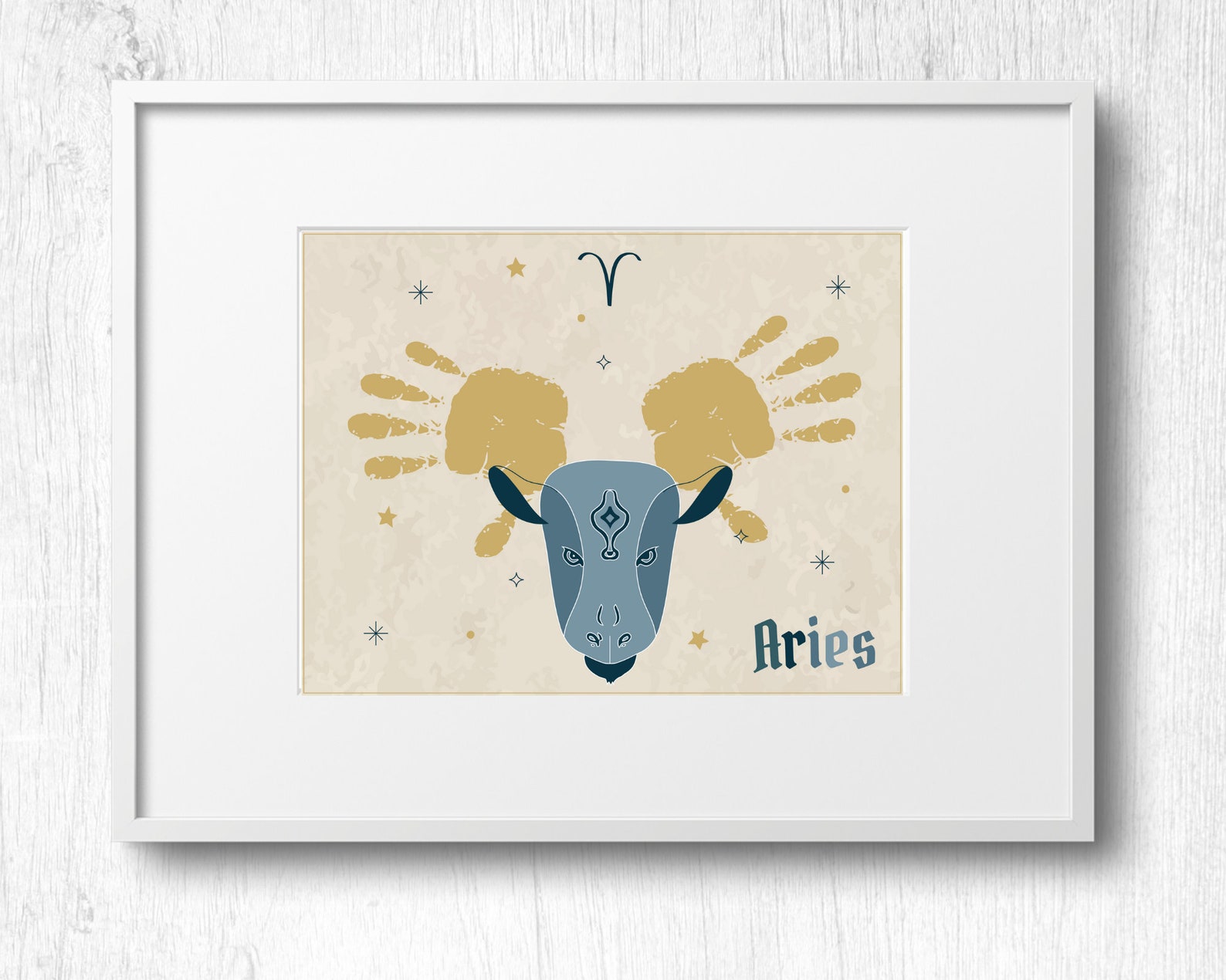 Aries Zodiac Handprints Footprints, Zodiac Signs Handprint, Horoscope ...