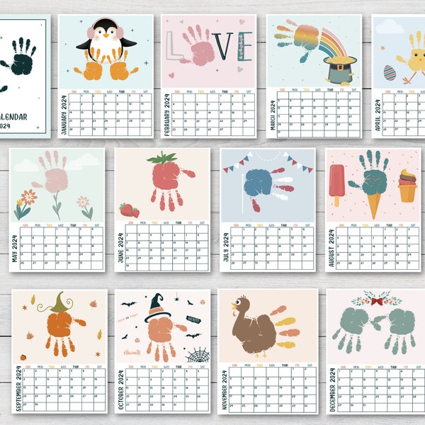 2024 Handprint Calendars Etsy