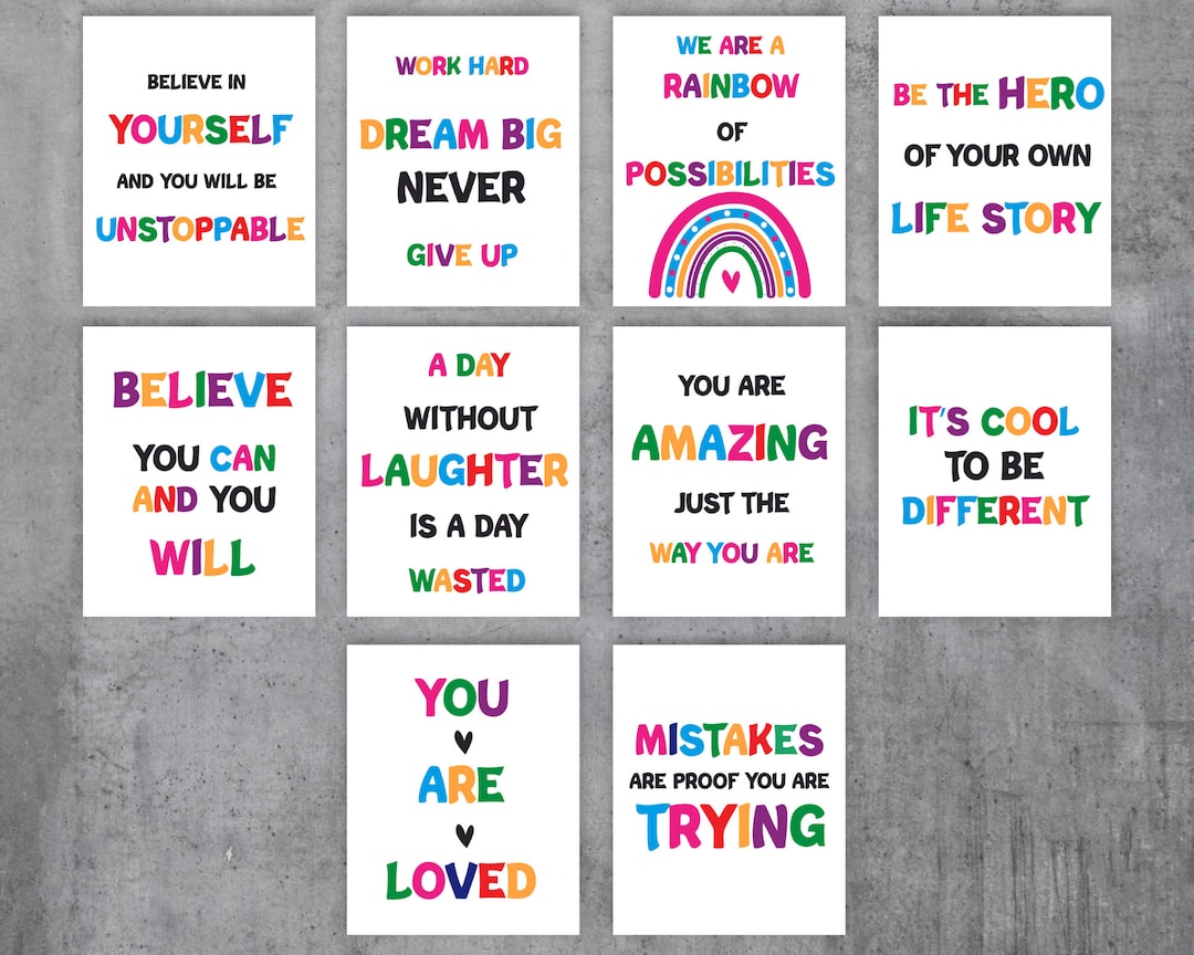 Inspirational Quotes Art Bundle | 10 Printables | Inspirational Wall ...