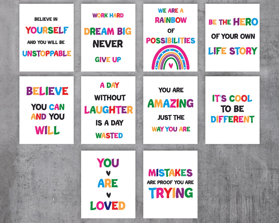 Inspirational Quotes Art Bundle 10 Printables - Etsy