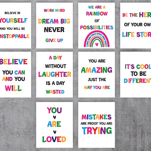 Inspirational Quotes Art Bundle 10 Printables - Etsy