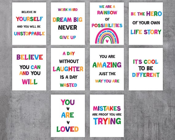Inspirational Quotes Art Bundle 10 Printables - Etsy