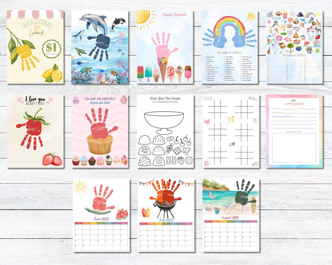 Handprint Craft, Summer Activities, 2025 Summer Calendar, Summer Bucket ...