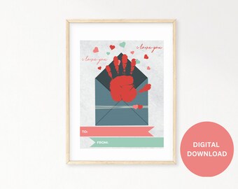 Grandpa Father's Day Footprint Art Instant Download - Etsy