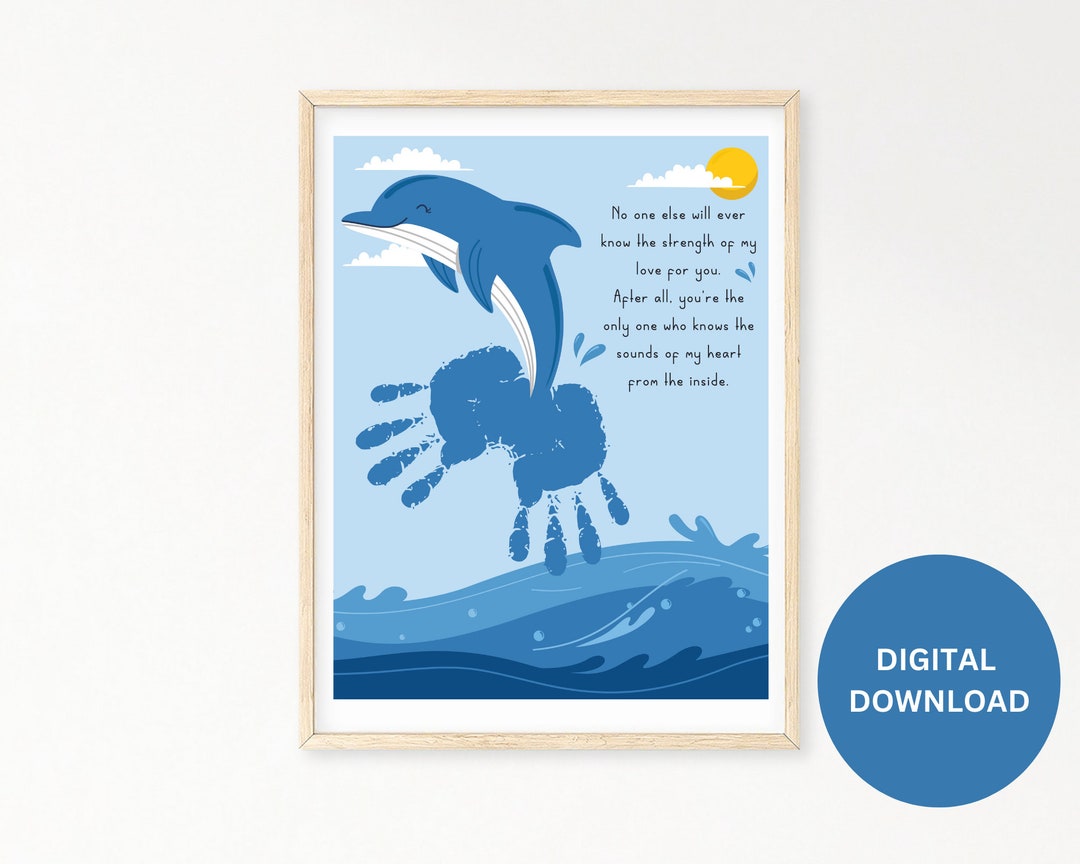 Summer Dolphin Handprint Art, DIY Kids Crafts, Dolphin Handprint ...