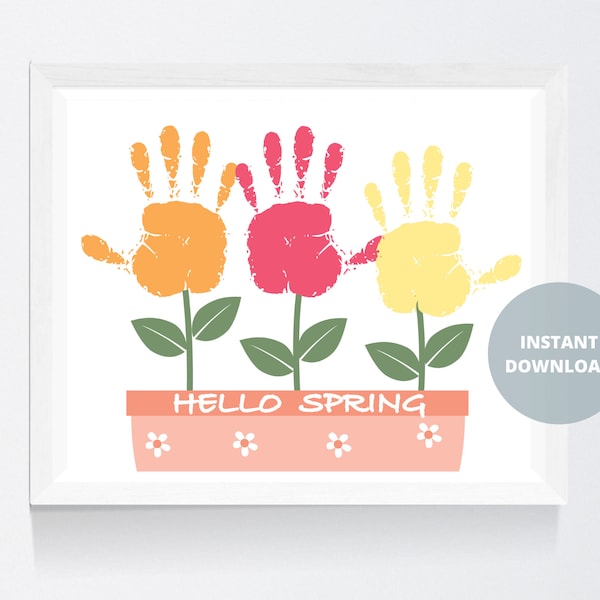 Baby Handprint Art - Etsy