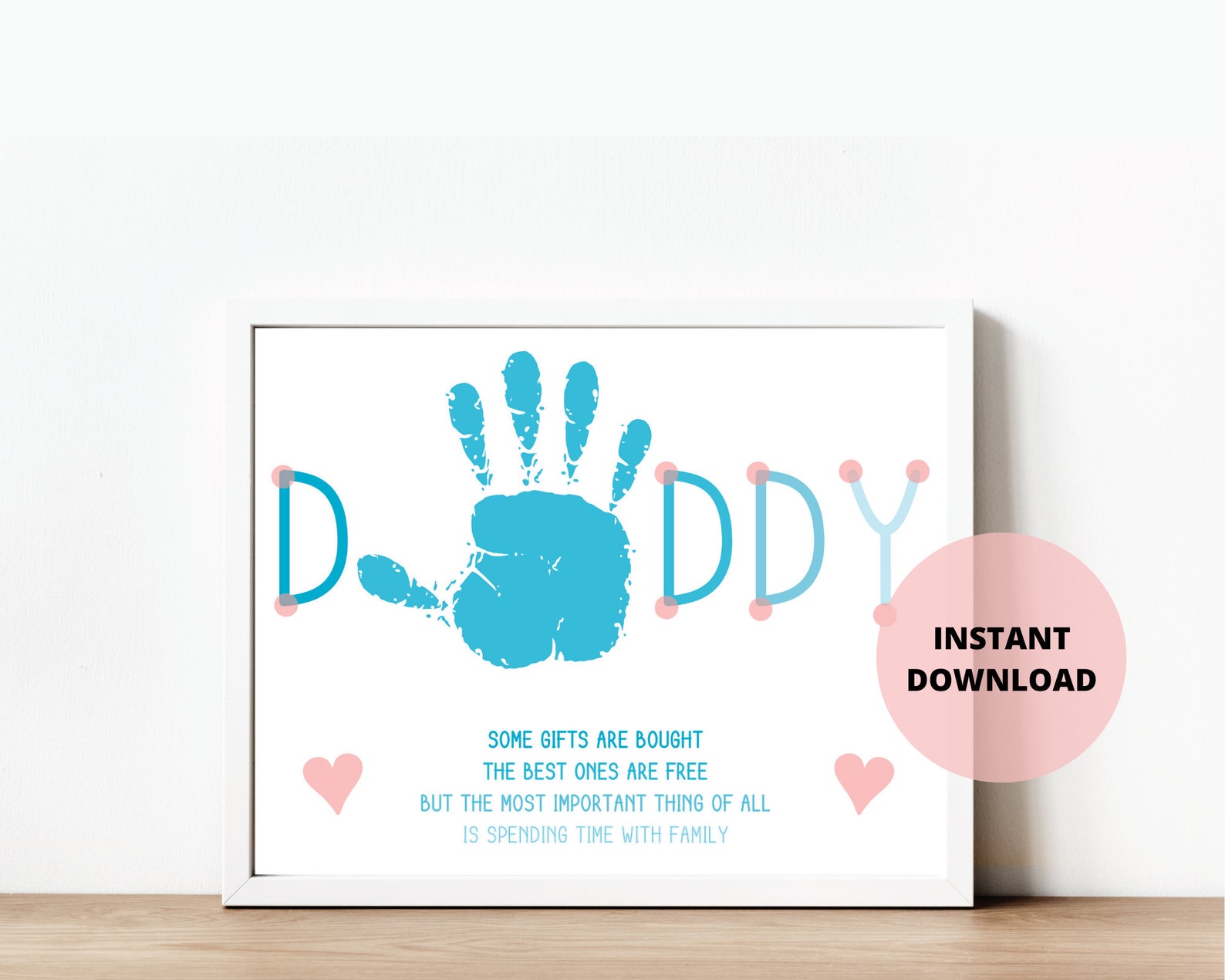 Daddy Dad Handprint Footprints Baby Toddler Kids Art Crafts - Etsy
