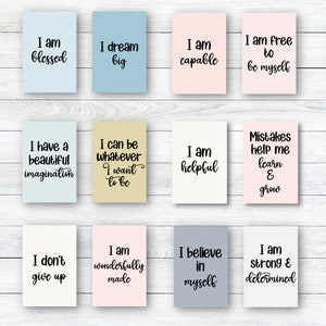 60 Positive Affirmation Cards, Inspirational Bundle, Vision Board ...