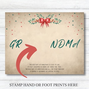 Grandma Christmas Handprint Art, DIY Kids Craft, Christmas Grandma ...