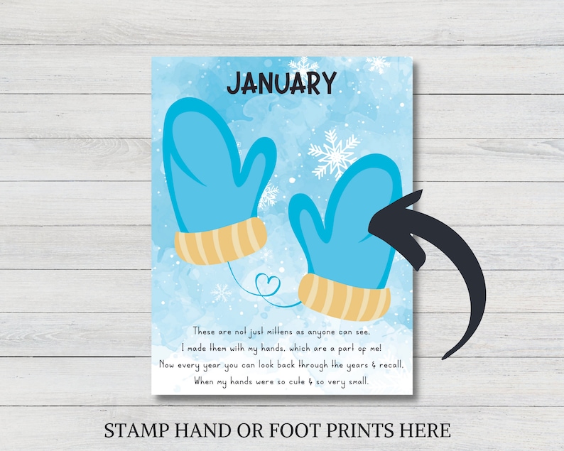 Handprint Memory Book Art Bundle DIY Kids Crafts Handprint - Etsy