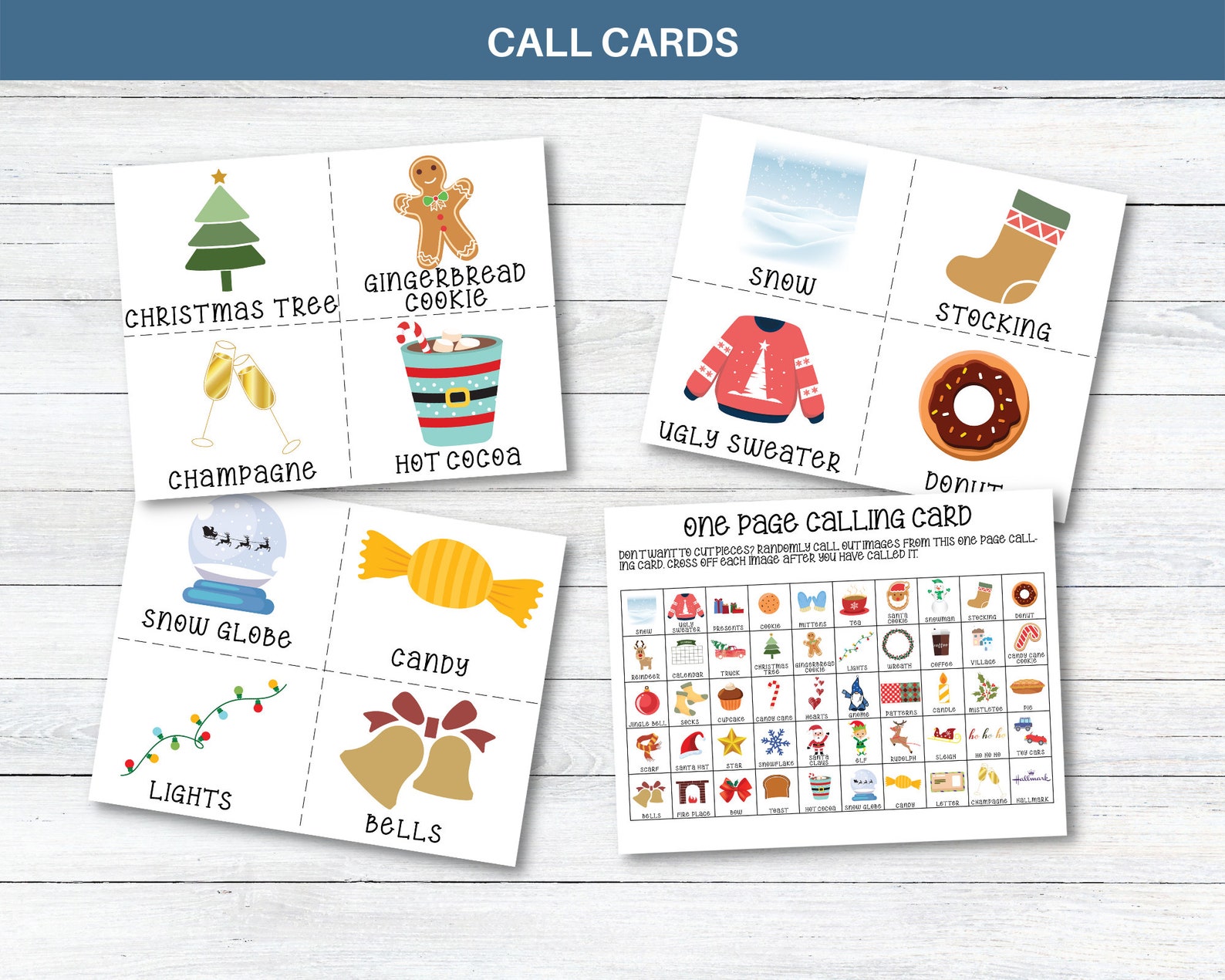 Printable Christmas Games Christmas BINGO Christmas Party - Etsy