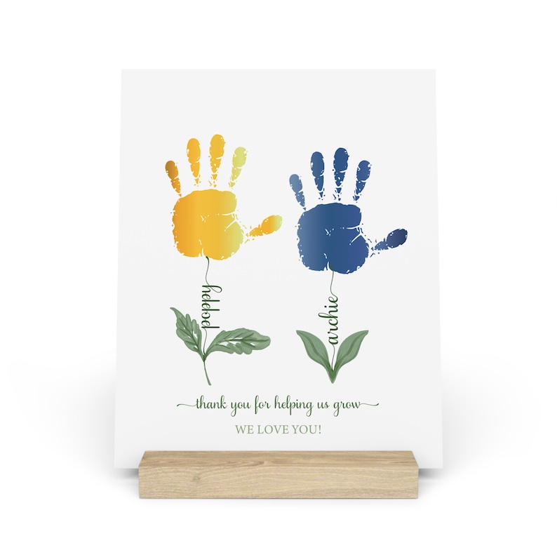 Custom Mother's Day Handprint Craft Flower Handprint - Etsy