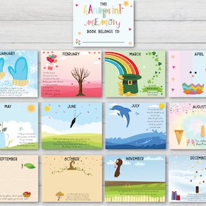 Handprint Memory Book Art Bundle Prints, DIY Kids Crafts, Handprint ...