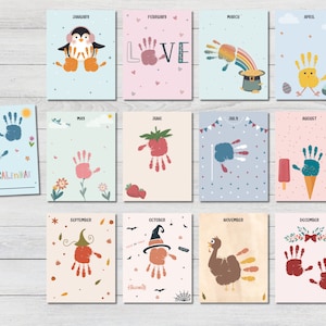Memory Book Handprint Art Bundle Prints, DIY Kids Crafts, Handprint ...