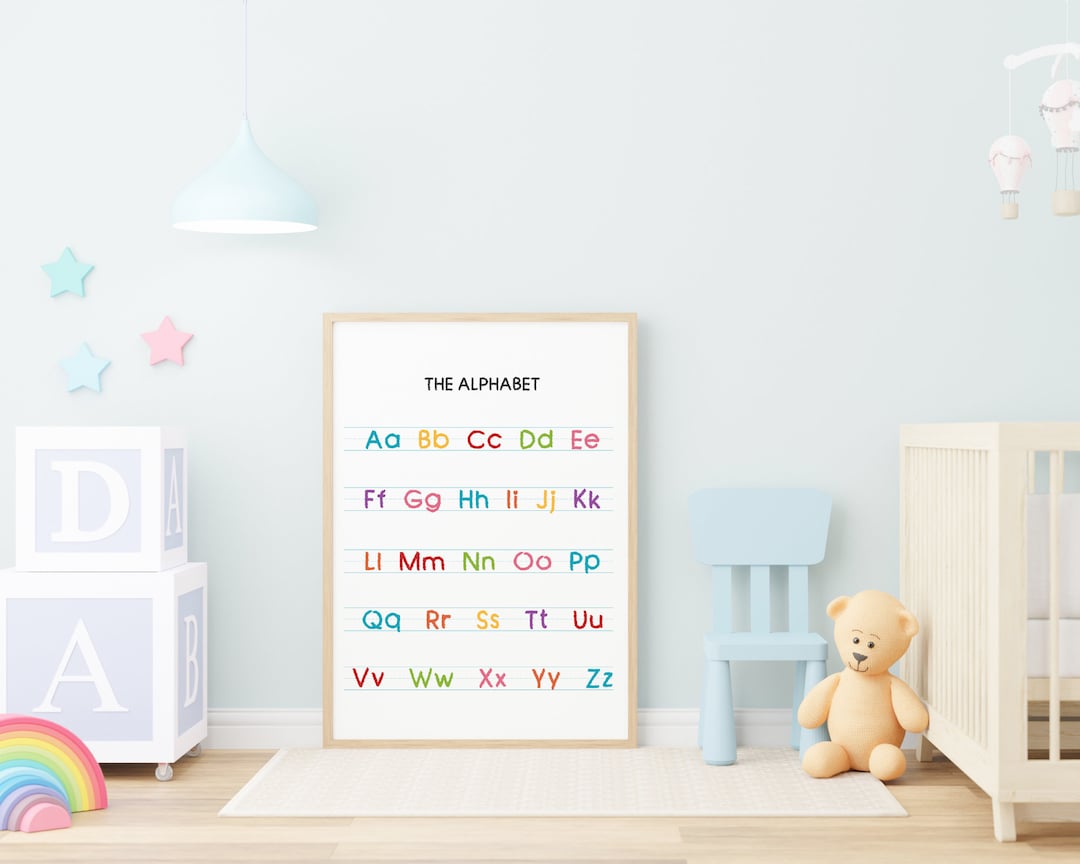 The Alphabet Poster, Educational Print, Preschool Poster, Classroom ...