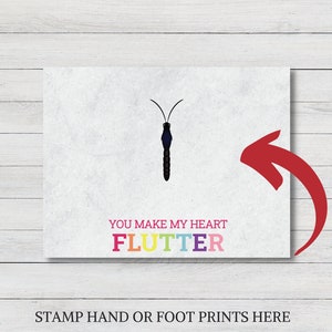 You Make My Heart Flutter Valentine's Day Handprint Art, DIY Kids Craft ...