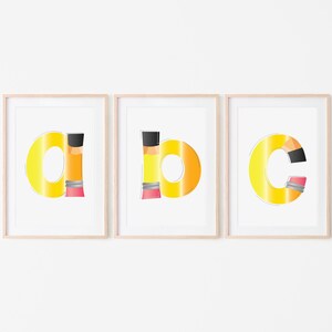 Back to School Pencil PNG Letters, School Pack, Back to School PNG ...