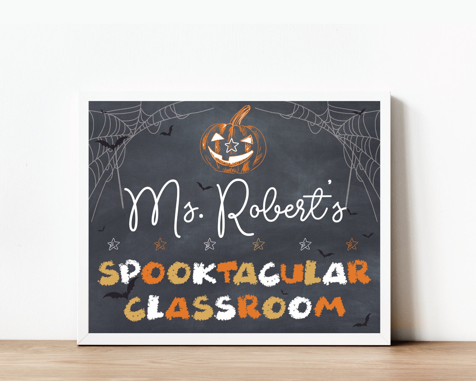 Halloween Classroom Wall Decor Customized Teacher Gift - Etsy
