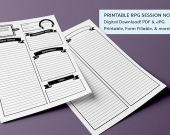 Dnd Session Notes - Etsy