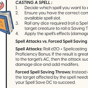 Printable Dungeons and Dragons Player Cheat Sheet - Dnd 5e - Player ...