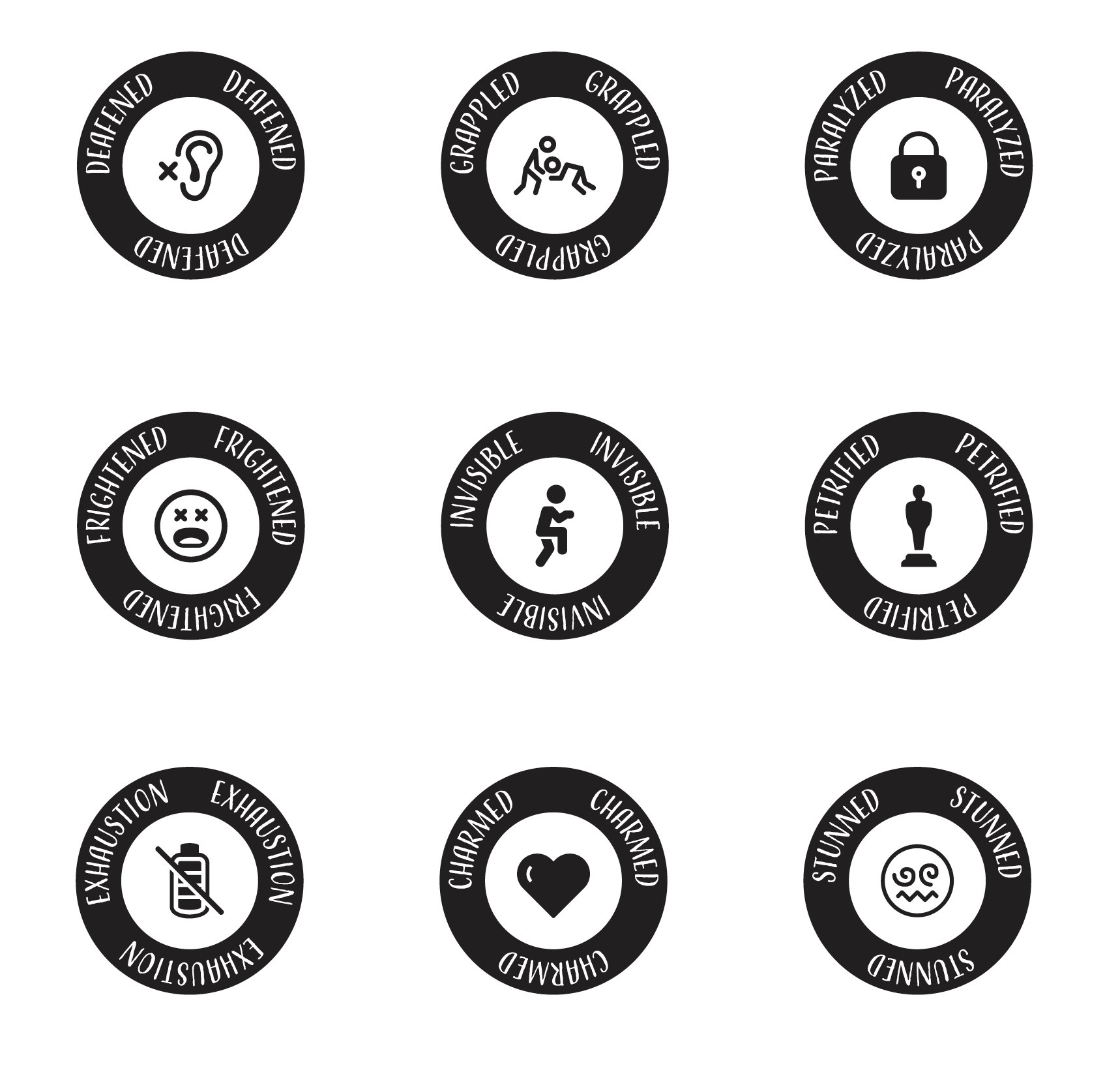 Printable Condition Cards and Tokens Dnd 5e RPG Digital - Etsy