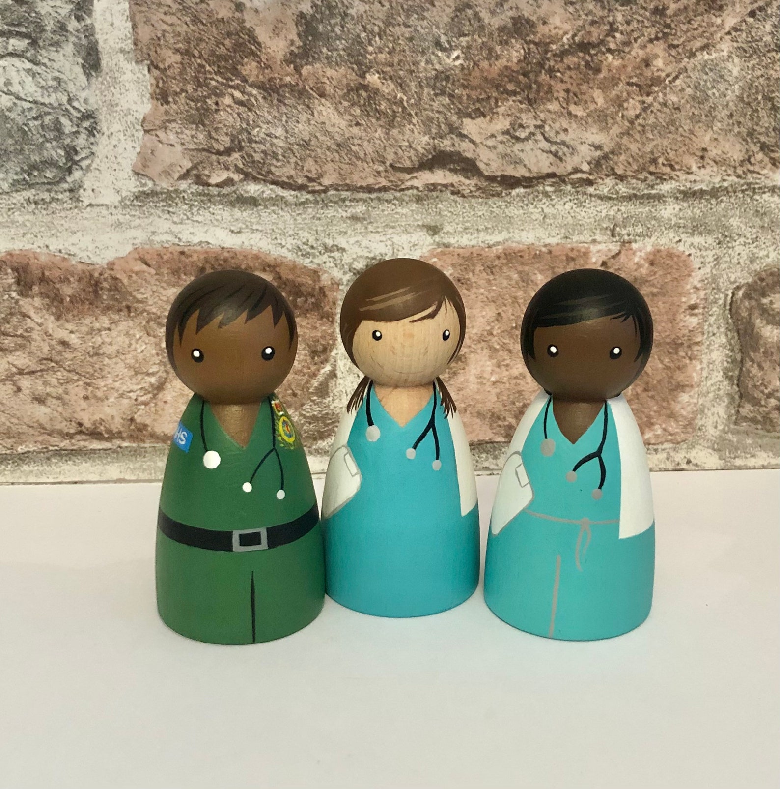 Medical and Health Care Workers, Peg Dolls, NHS Pegdolls, Blue Light ...