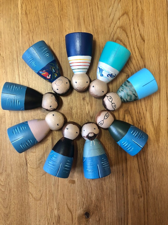 Mini Me Peg Dolls Peg Doll Familys Peg Dolls Bespoke Peg - Etsy UK
