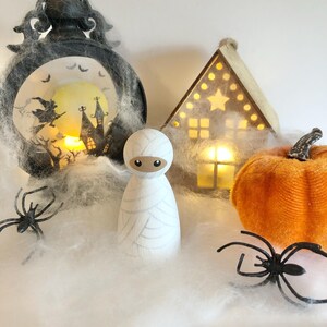 Halloween Peg Dolls. Hand Painted Wooden Peg Dolls, Includes Pumpkin ...