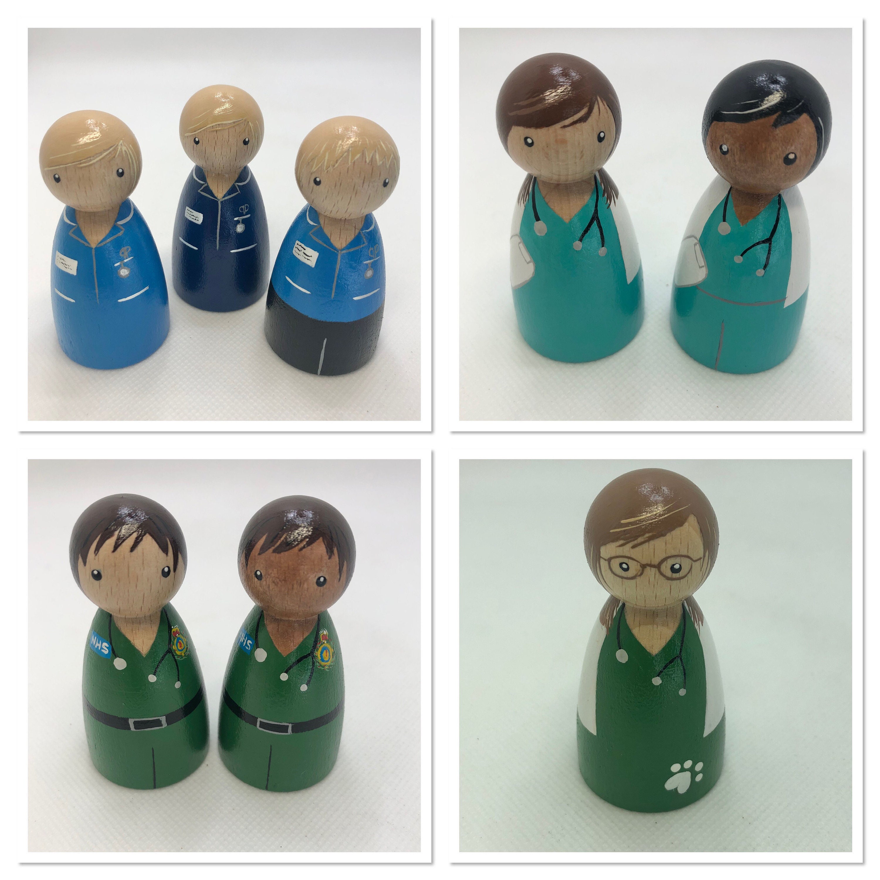 People Who Help Us Peg Dolls Occupations Peg Dolls Wooden | Etsy UK