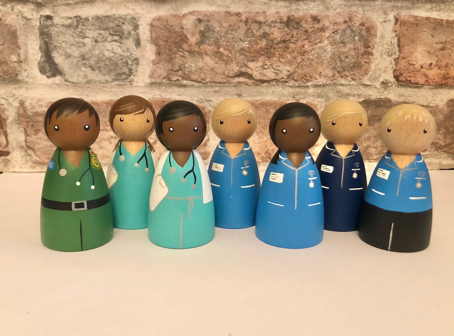 Medical and Health Care Workers, Peg Dolls, NHS Pegdolls, Blue Light ...