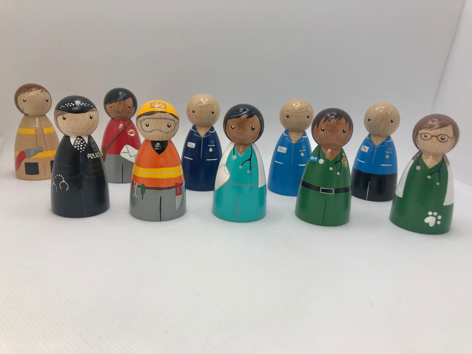 People Who Help Us Peg Dolls Occupations Peg Dolls Wooden - Etsy UK