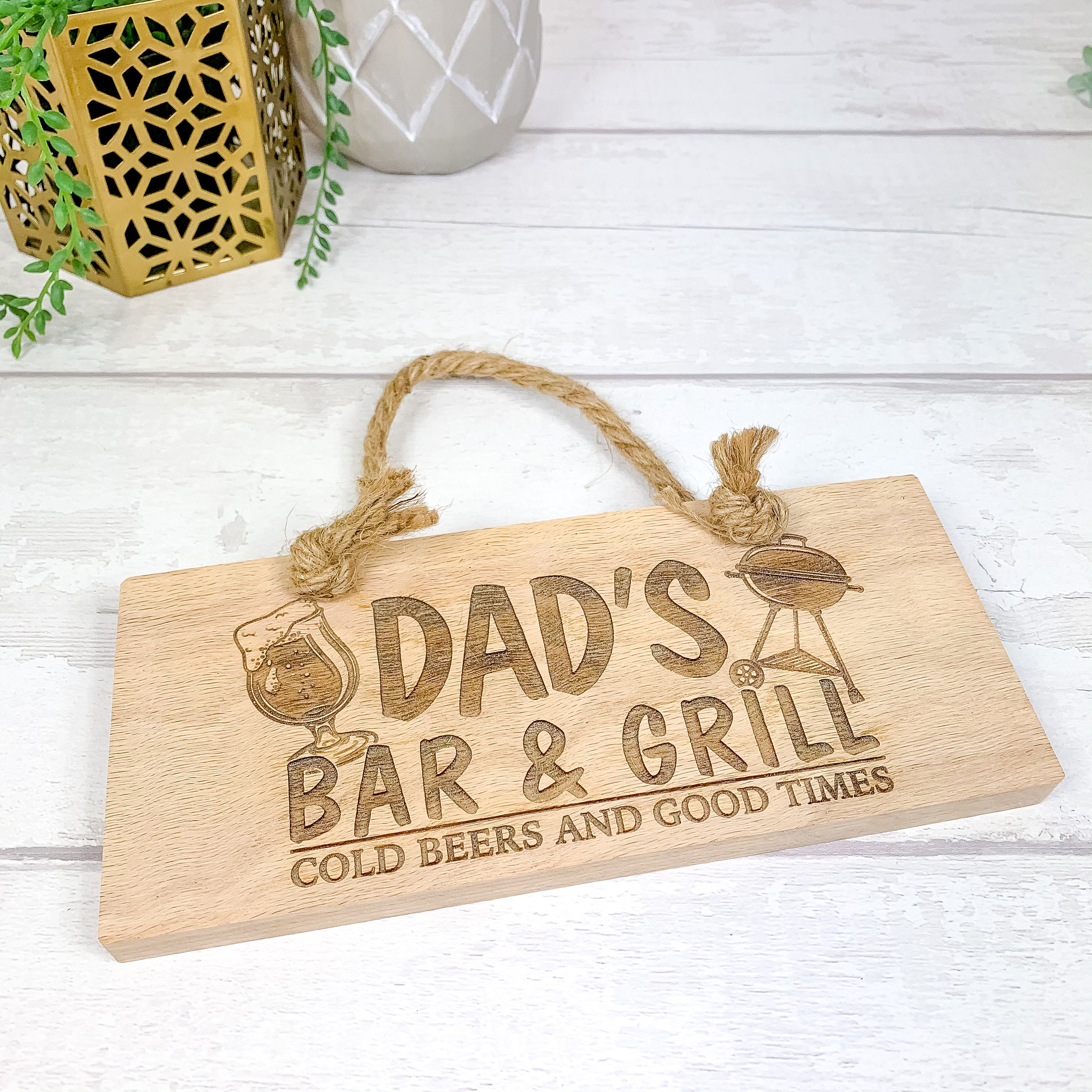 Personalised Wooden Plaque Bar Sign. Outside Garden Patio - Etsy