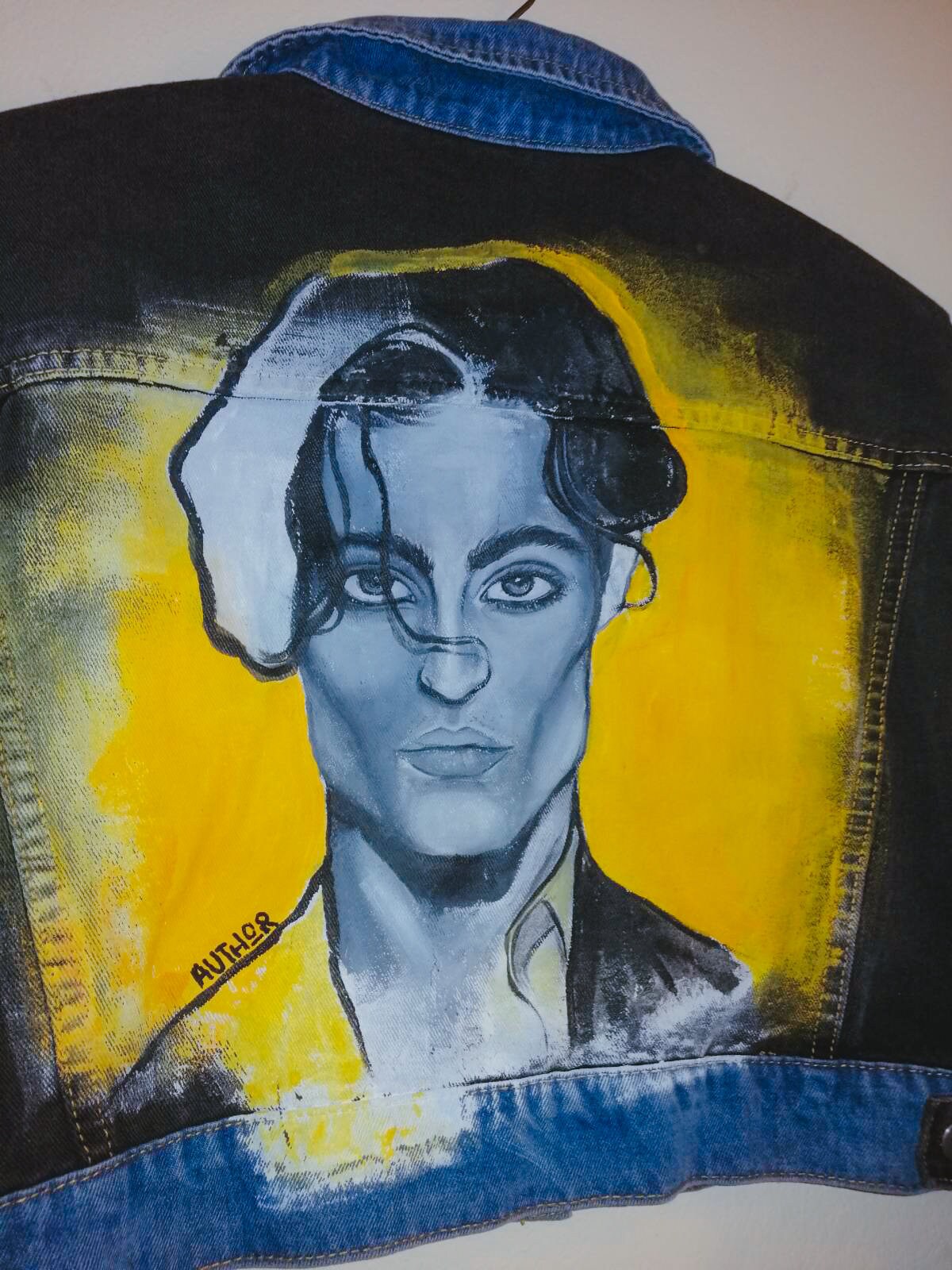Damiano David Lead Singer of Maneskin Hand Painted Denim - Etsy