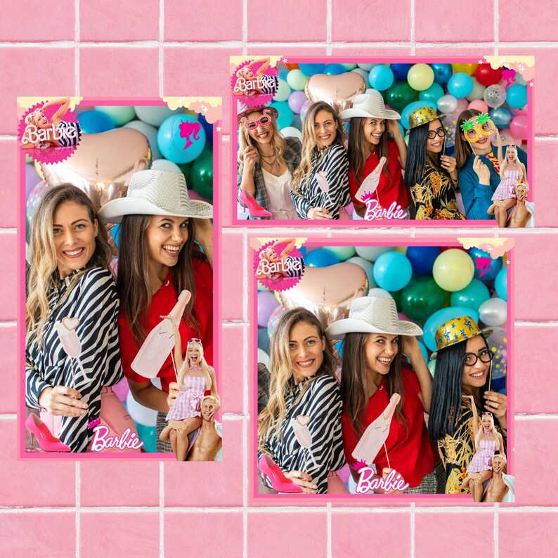 BUNDLE Barbie Movie 360 Booth Overlay Photo Booth for - Etsy