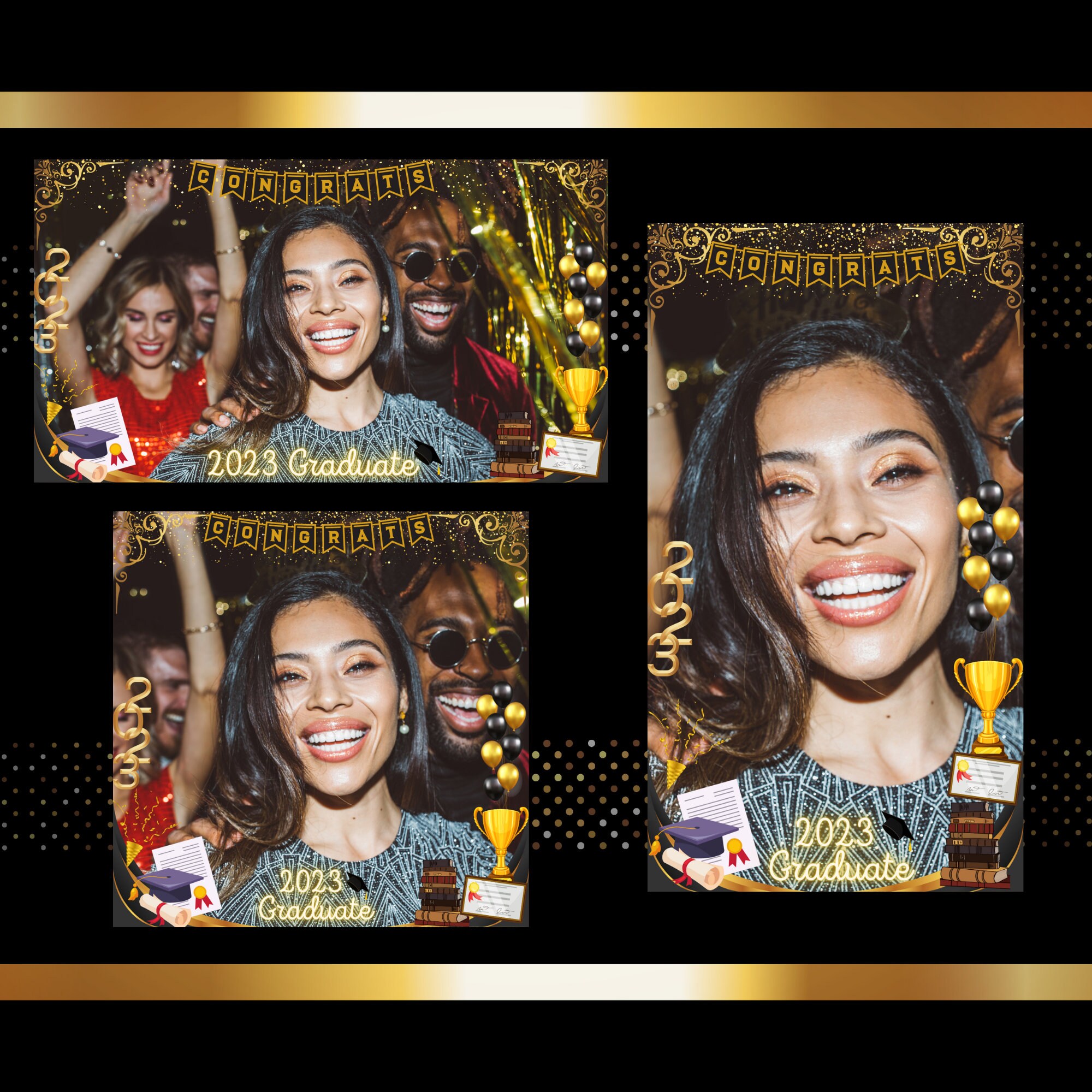 Graduation 360 Photo Booth Overlay for 360 Video BUNDLE 2023 Graduate ...