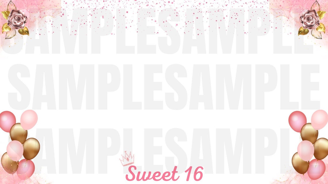 Bundle! Sweet 16 360 Spinning Photo Booth Overlay Pre-made Template ...