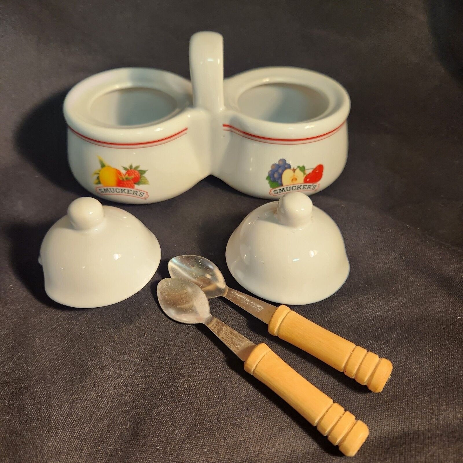 Vintage Smucker's Co. Double Jam Jelly Condiment Jars With Lids - Etsy