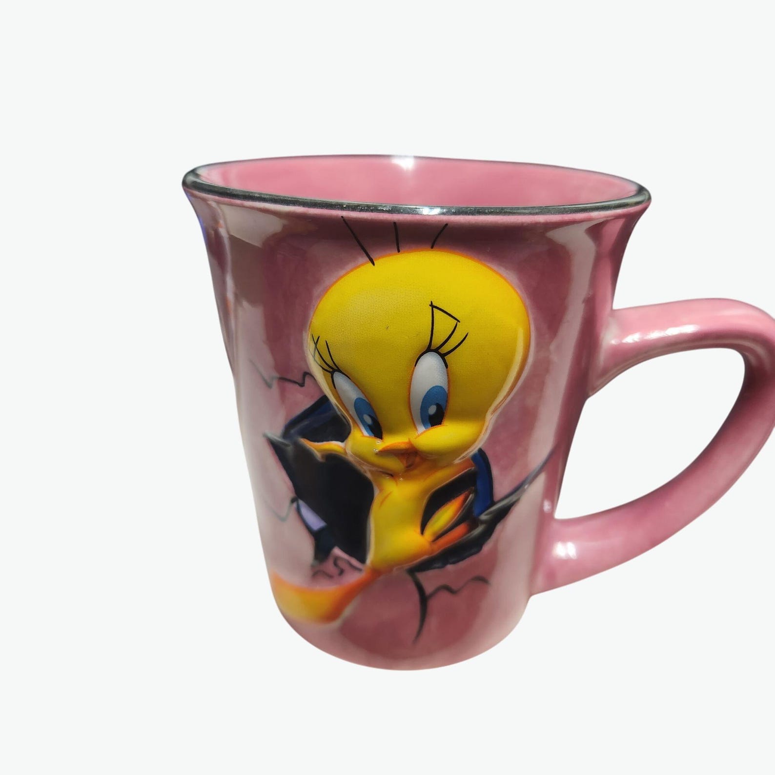Looney Tunes Tweety Bird Pink Ceramic Mug 3D Design 10oz Made in ...