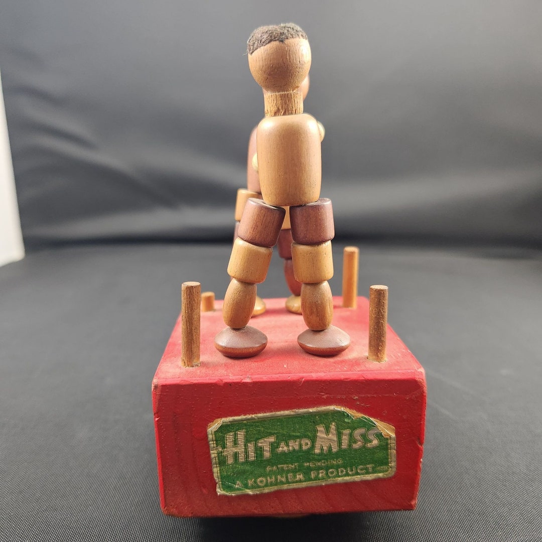 Vintage Hit and Miss Boxing Push Puppet - by Kohner -(corner Post ...