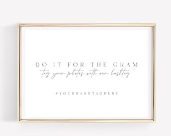 Wedding Hashtag Sign Do It for the Gram - Etsy