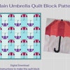 Rainy Day Umbrella Quilt Block Pattern - PDF Includes Instructions for ...