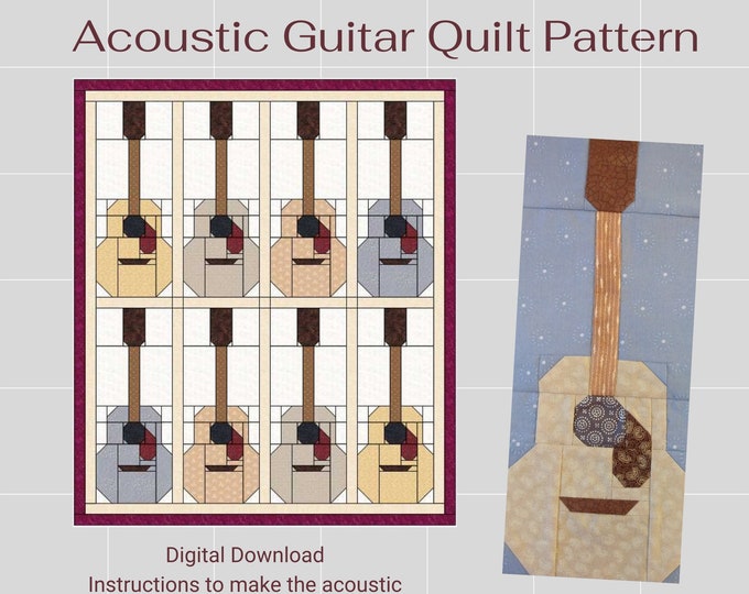 Drum Set Quilt Pattern - Etsy