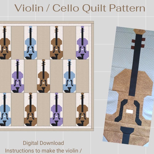 Piano keyboard Quilt Block PDF Pattern - Etsy